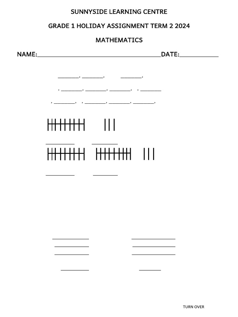 Grade 1 Term 2 Holiday Assignment | PDF | Language Arts & Discipline