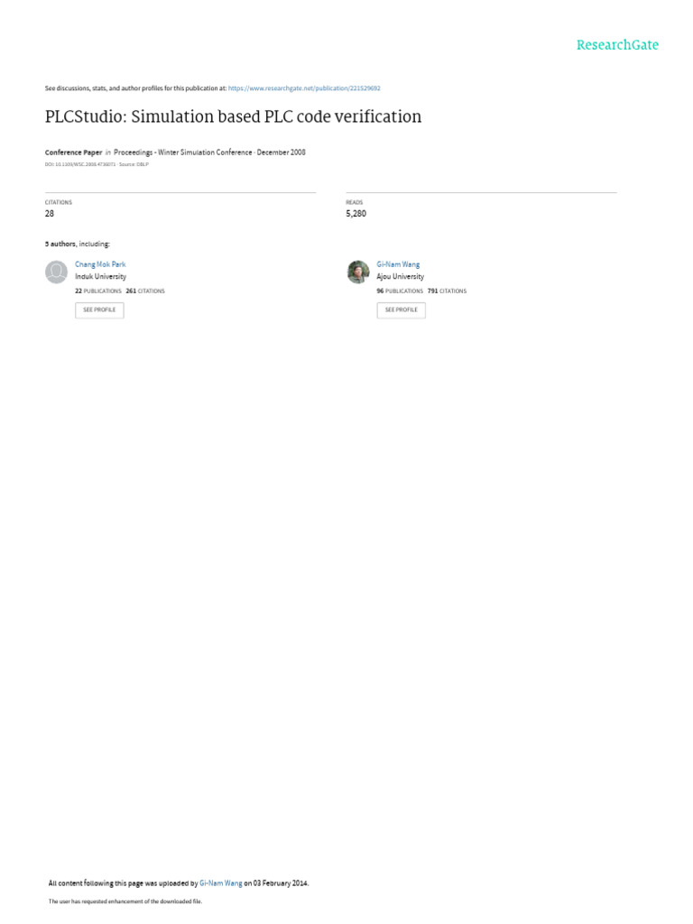 PLCStudio Simulation Based PLC Code Verification | PDF