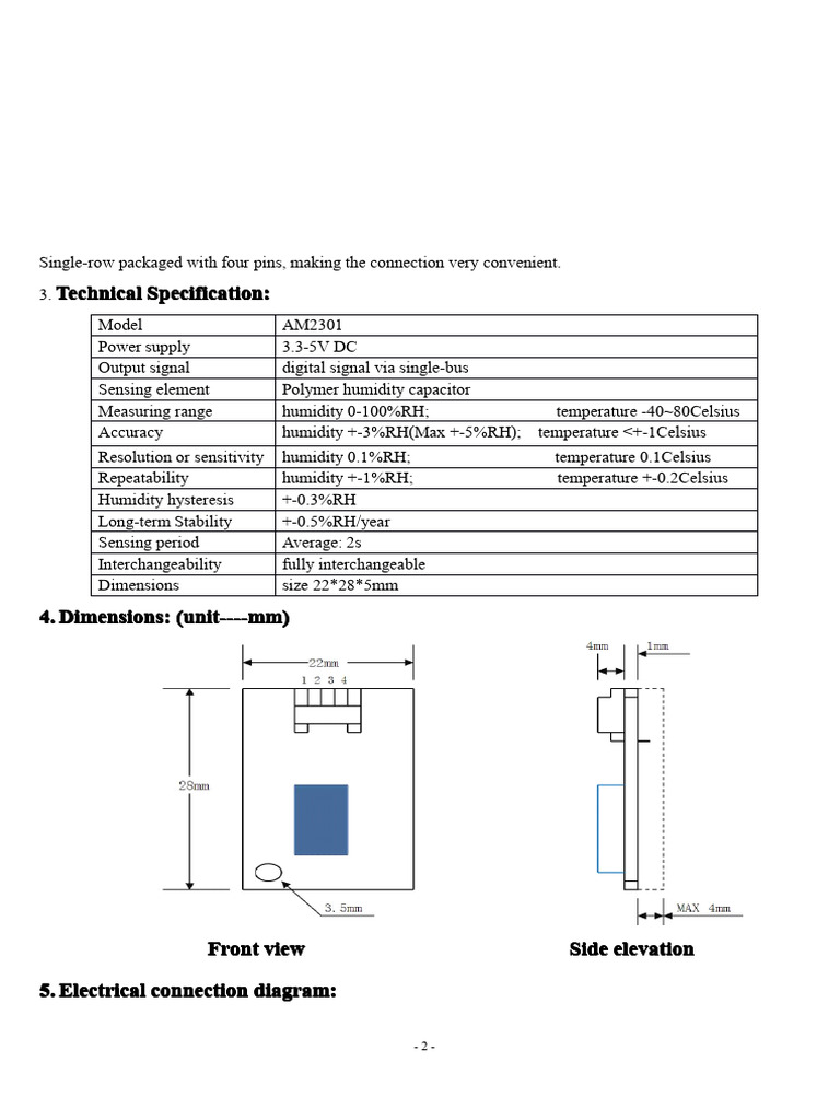 Datasheet AM2301 | PDF