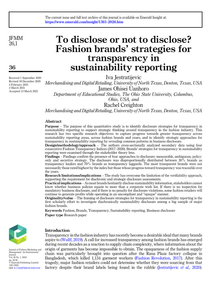 D - Transparency Index Study | PDF