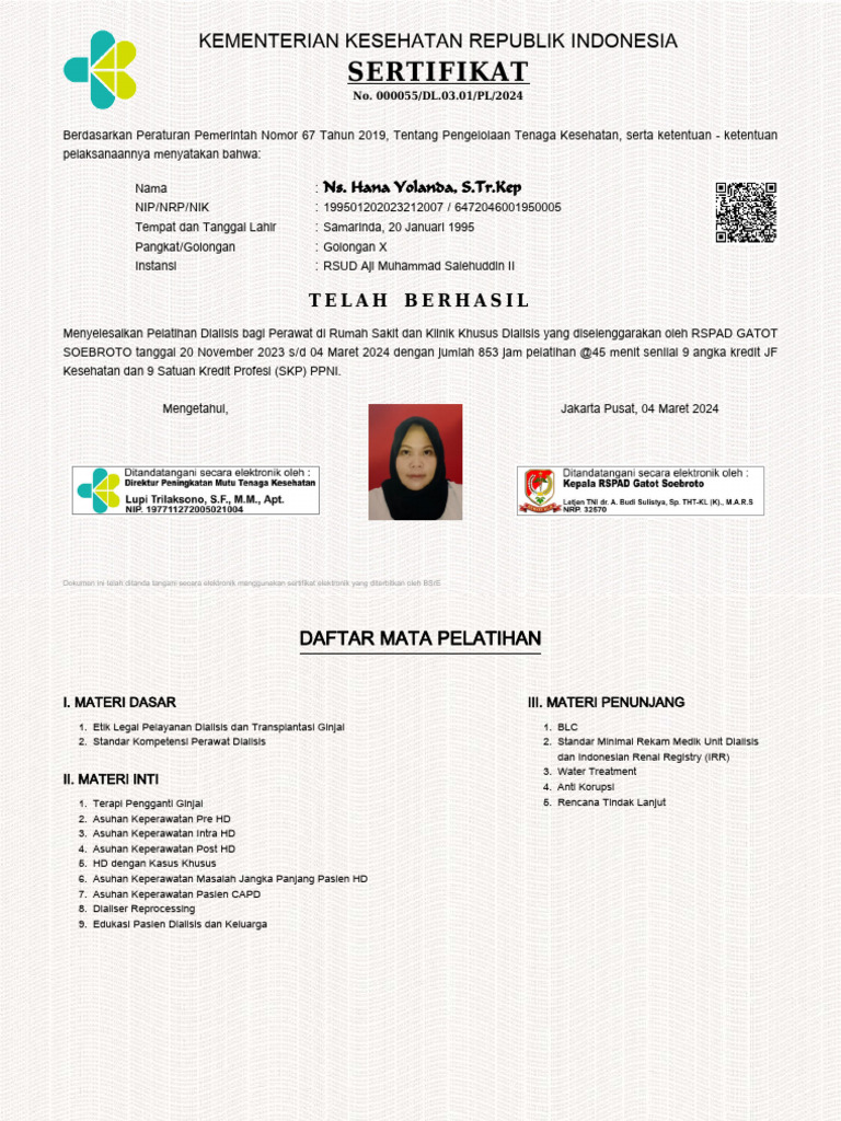 Kemenkes Dialisis Hana (1) | PDF