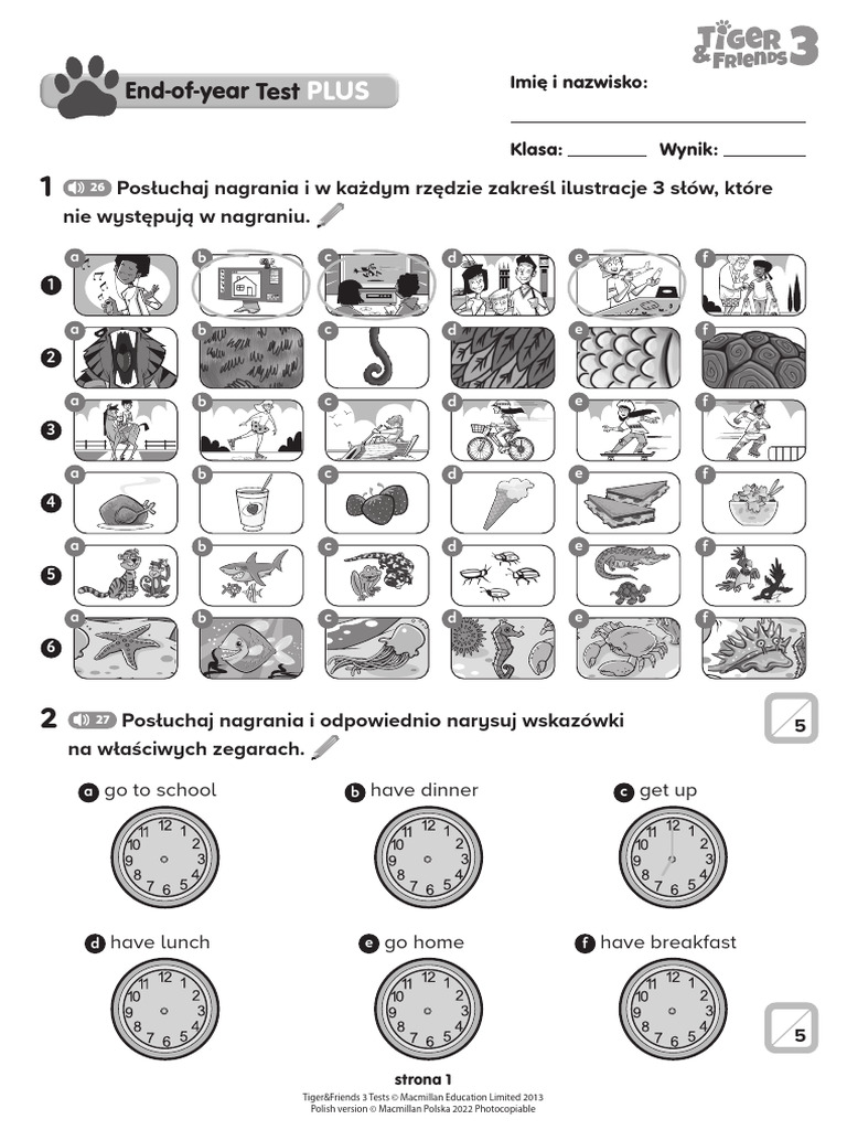 T F3 End-Of-Year Test Plus | PDF