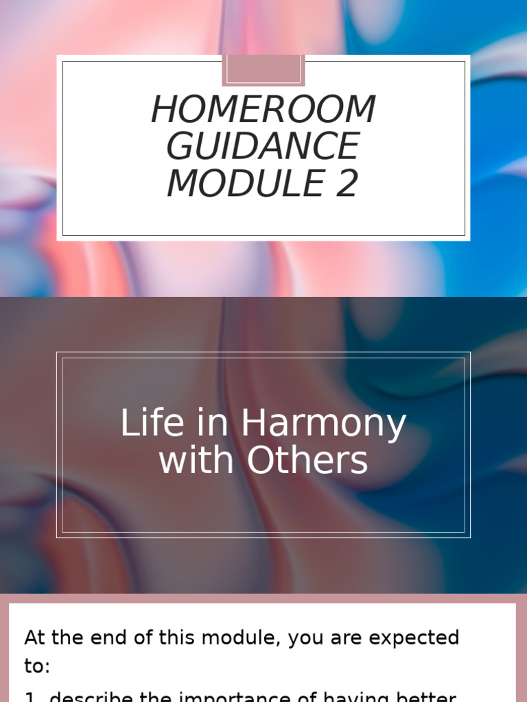 Homeroom Guidance M2 | PDF