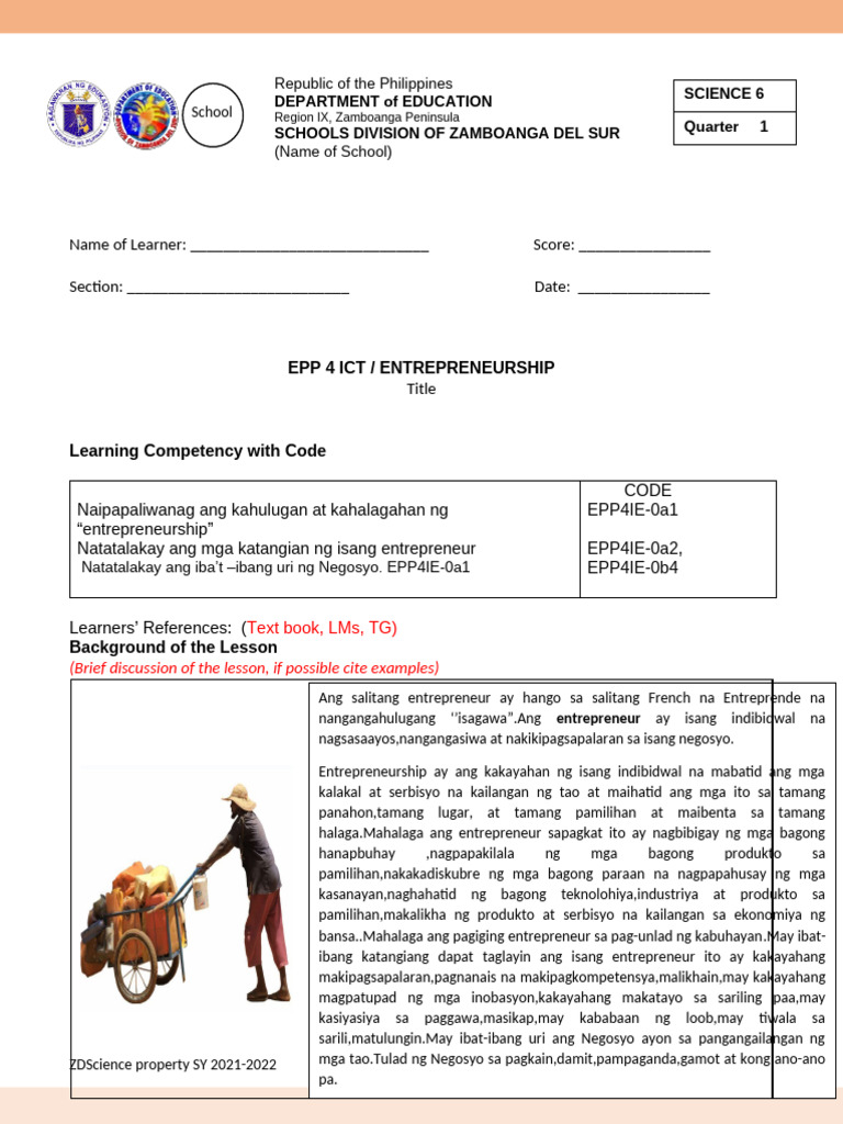 Gretylle Epp Las Q1 Week 1 | PDF