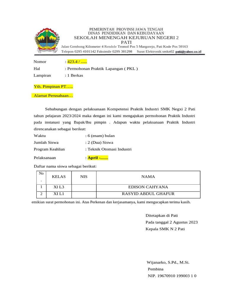 Contoh Proposal. | PDF