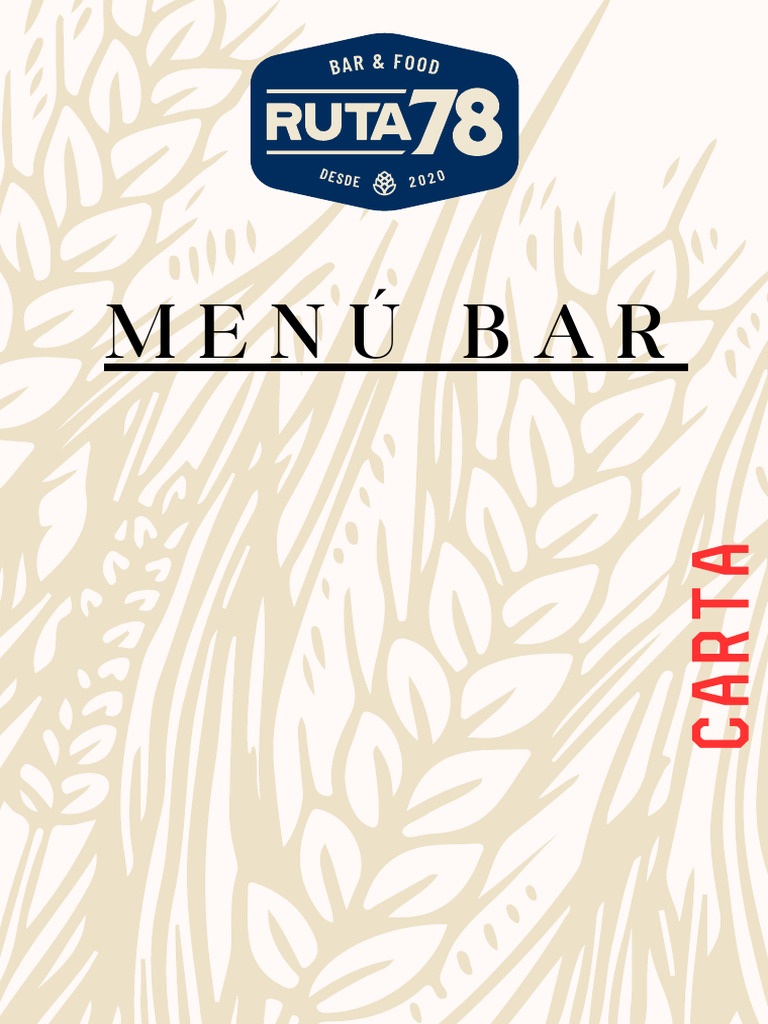 Menu Tragos Bar Ruta 78 | PDF