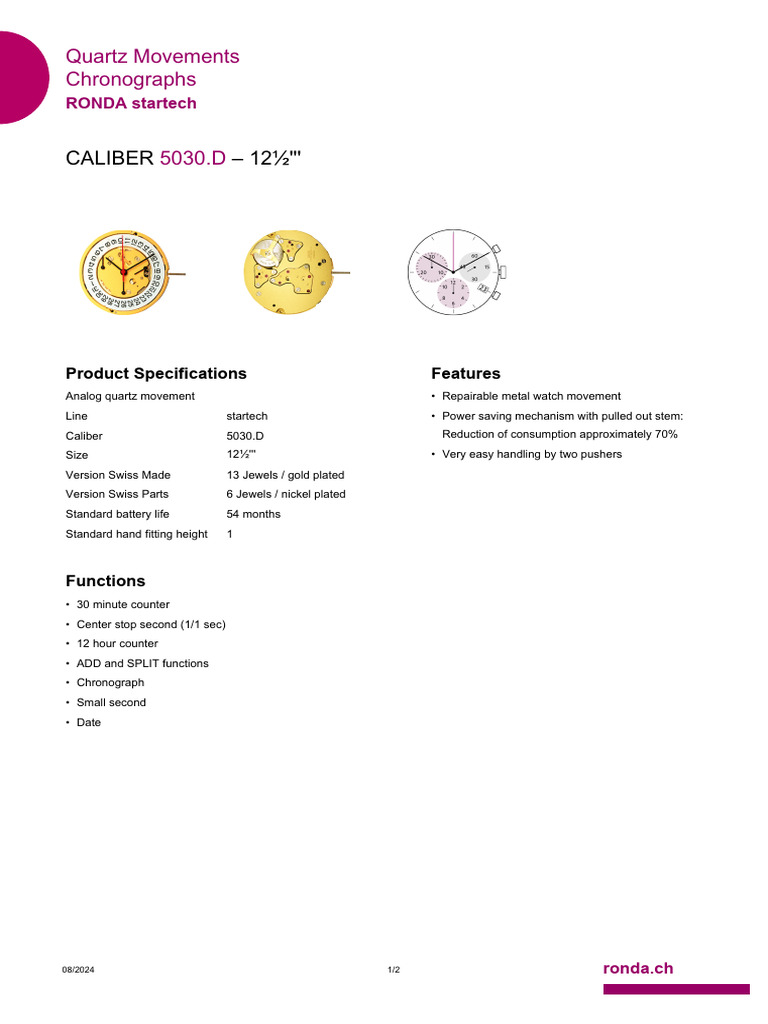 Datasheet 5030 D | PDF