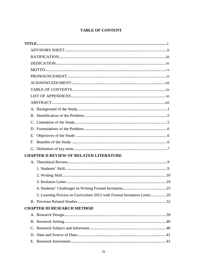 Table of Conten | PDF
