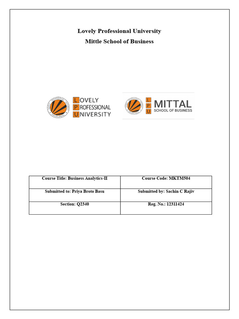 Sachin Business Analytics CA 1 | PDF | Computer Programming | Computers