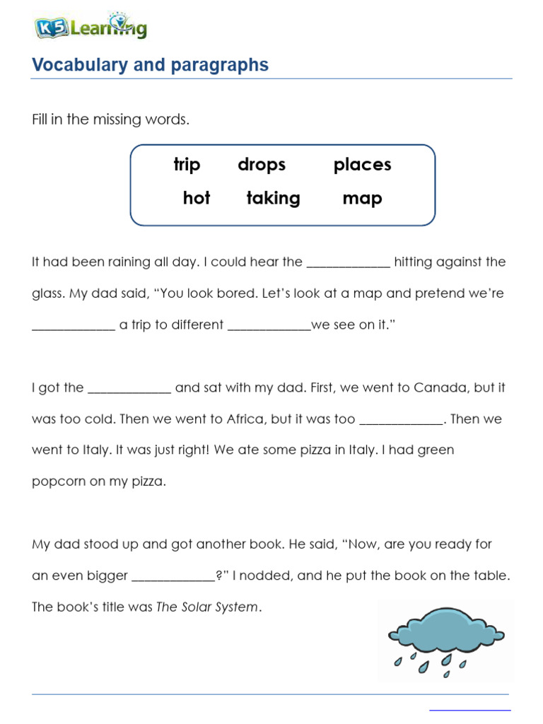 Grade 2 Paragraph Words 1 | PDF | Language Arts & Discipline