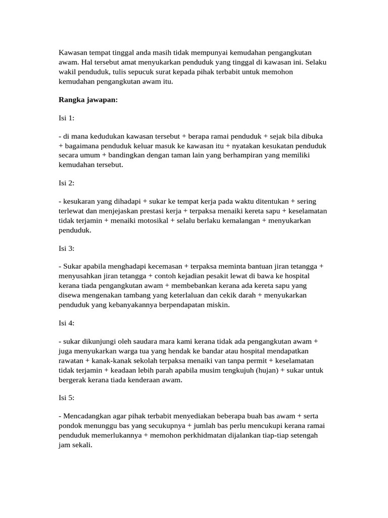 Rangka Karangan SPM | PDF