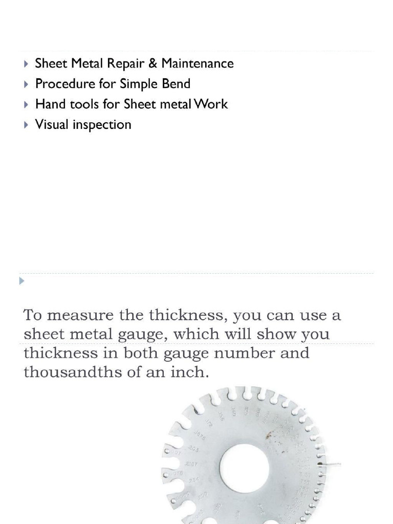 Sheet Metal Repair Amp Maintenance - PPT Download | PDF