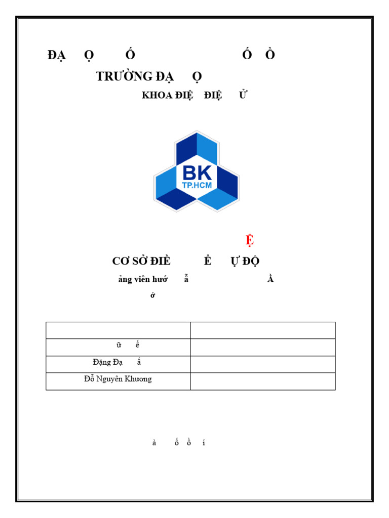 Báo cáo thí nghiệm CSDKTD - L02 - Tổ 2 | PDF