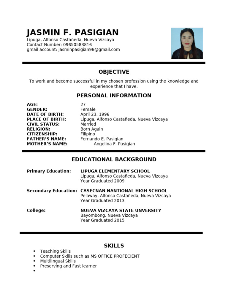 Resume Jasmin | PDF