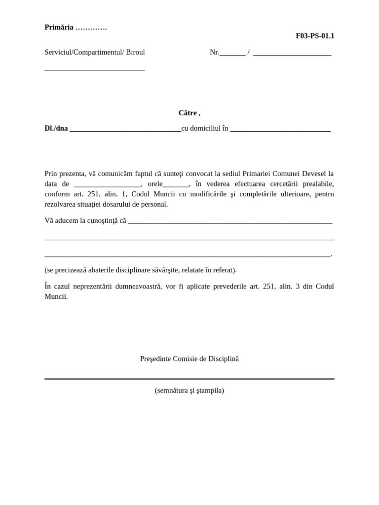 Formular F03-PS-01.1 | PDF