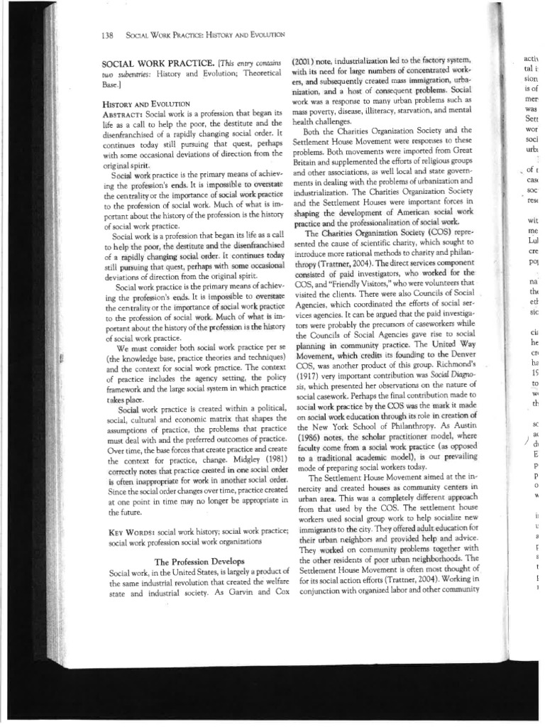 Encyclopedia of Social Work | PDF