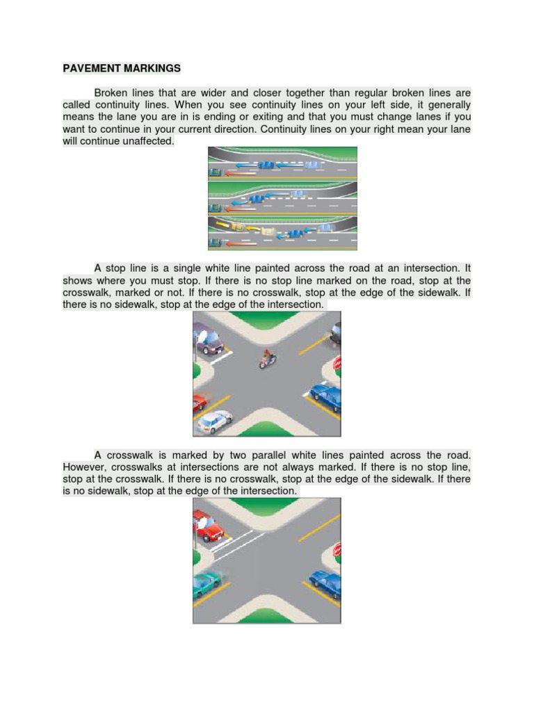 Pavement Markings | Traffic Light | Pedestrian Crossing