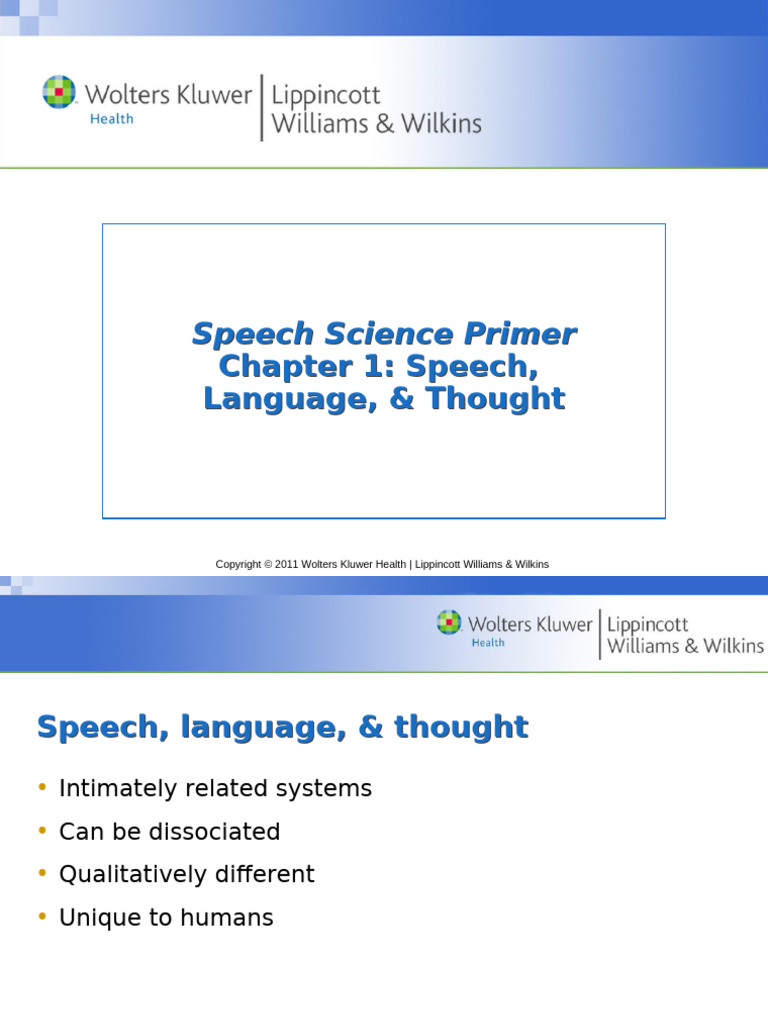 Chapter 01 Speech Science Primer Powerpoint Presentation | PDF