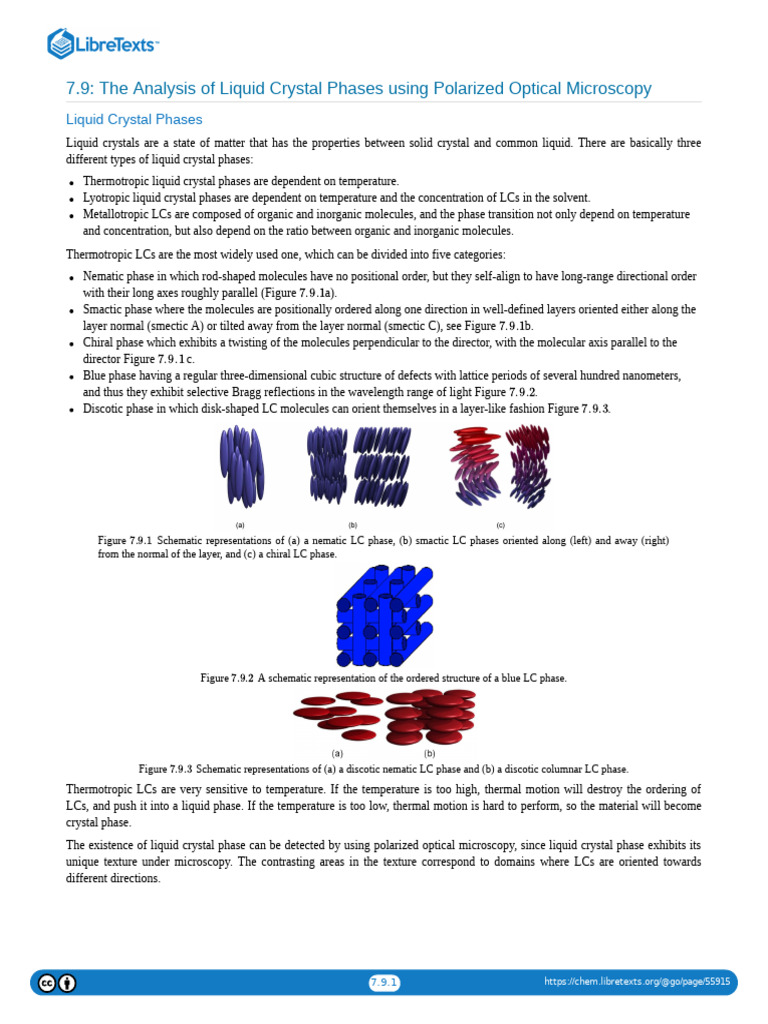 7.9! The Analysis of Liquid Crystal Phases Using Polarized Optical Micros | PDF
