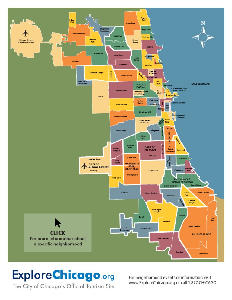 Chicago Neighborhoods Overview Map | PDF | Chicago | Leisure