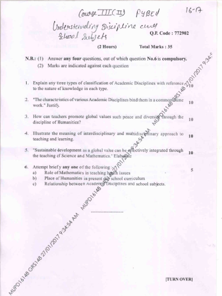 Course Iii Understang and Discipline | PDF