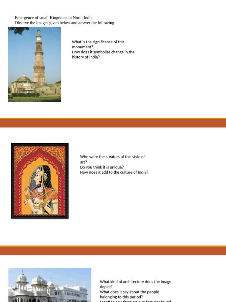 Emergence of New Kingdoms of North India - Worksheet | PDF
