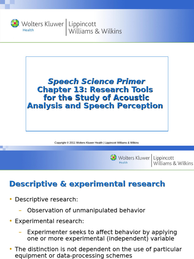 Chapter 13 Speech Science Primer Powerpoint | PDF