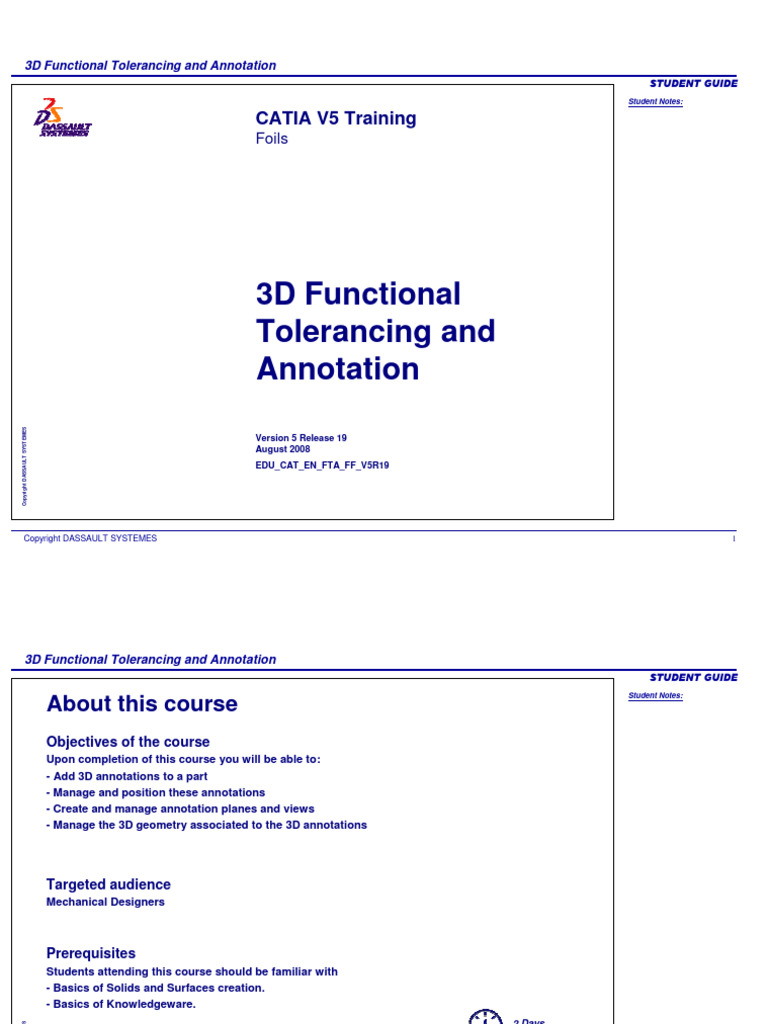 3D Functional Tolerancing and Annotation | PDF