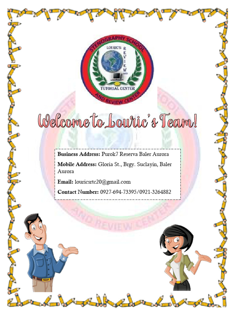 Welcome Packet - Steno 1 (Instructor's Copy) | PDF