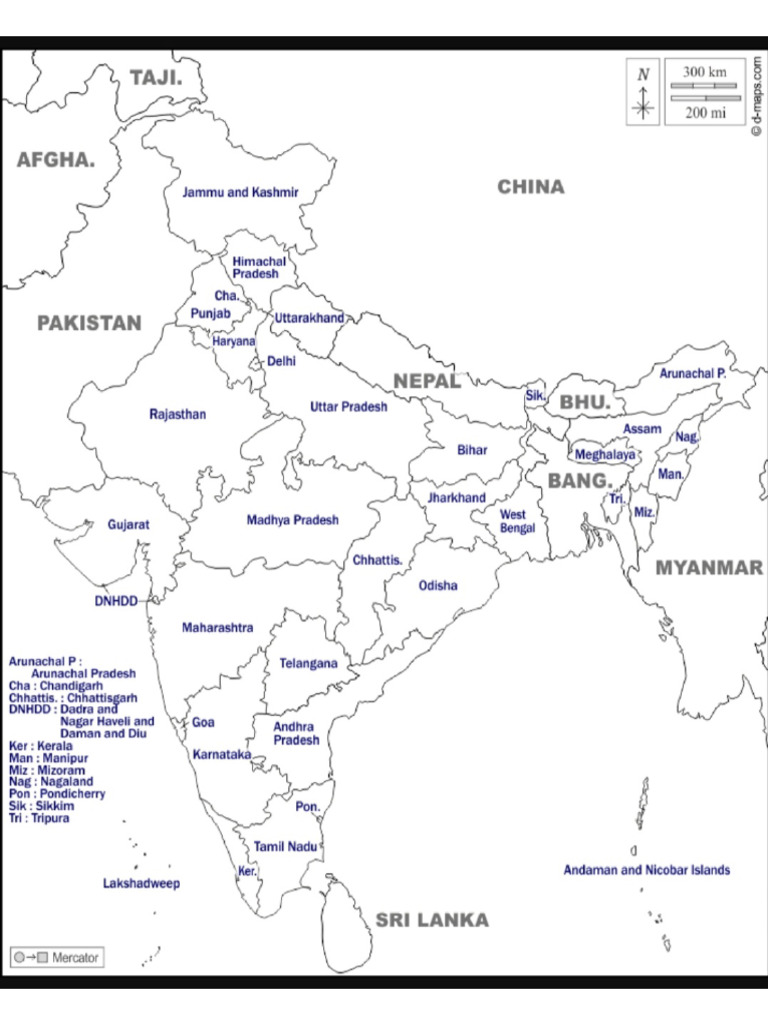 India Map With States | PDF