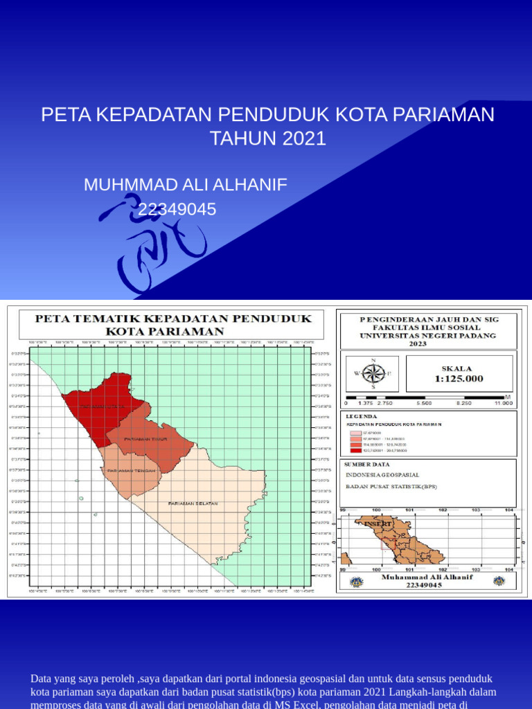 Peta Kepadatan Penduduk Kota Pariaman 2 | PDF