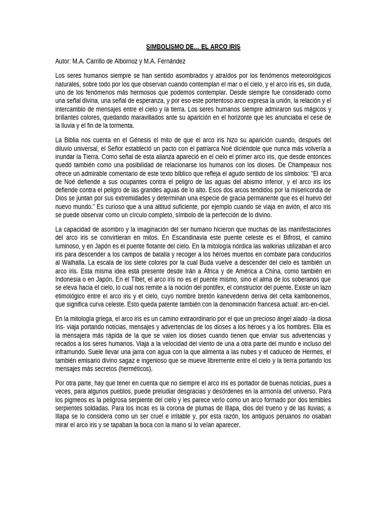 Simbolismo de El Arco Iris | PDF