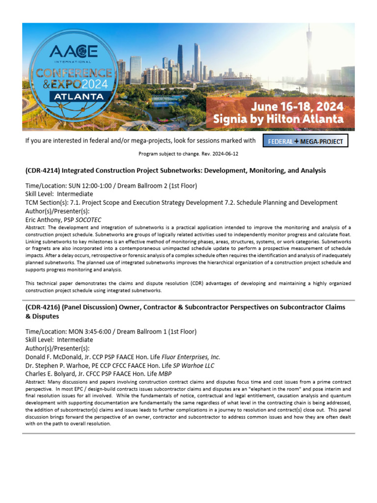 2024 ConEx - Technical Sessions | PDF