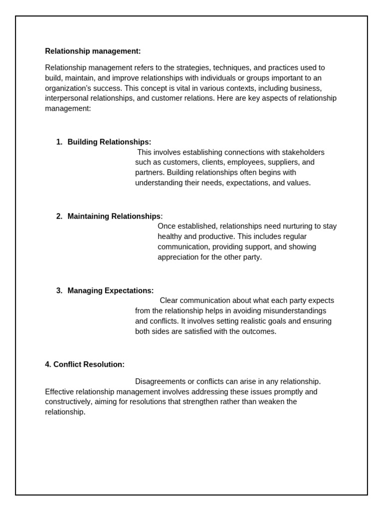 Relationship Management | PDF