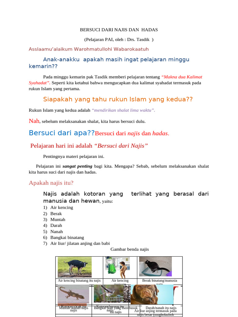 4 Bersuci Dari Najis | PDF