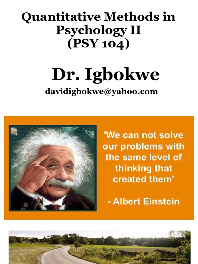 Quantitative Methods in Psychology 2 | PDF