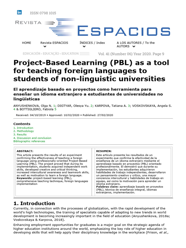 PBL As A Tool | PDF