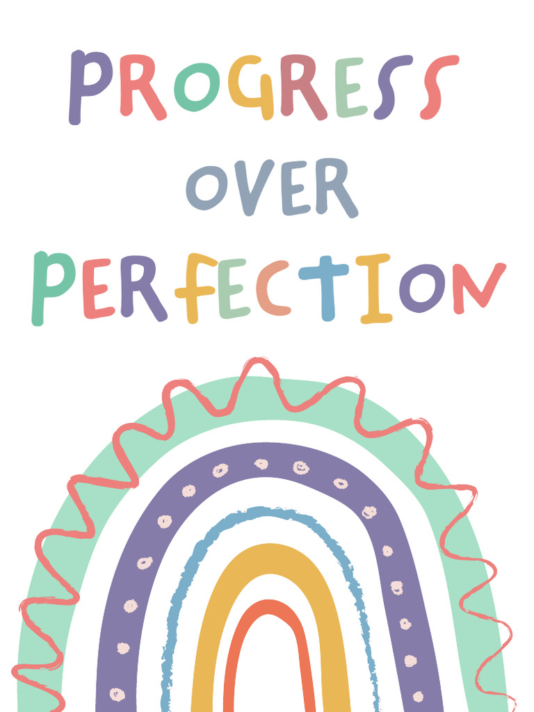 Progress Over Perfection Poster | PDF