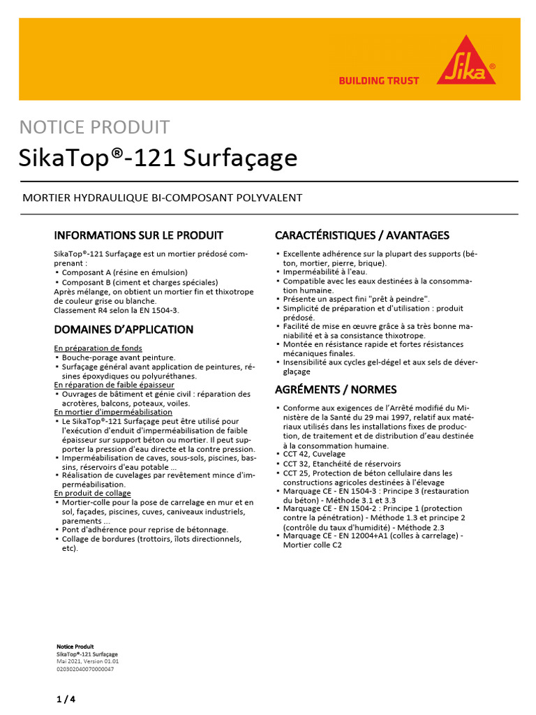 sikatop-121 | PDF