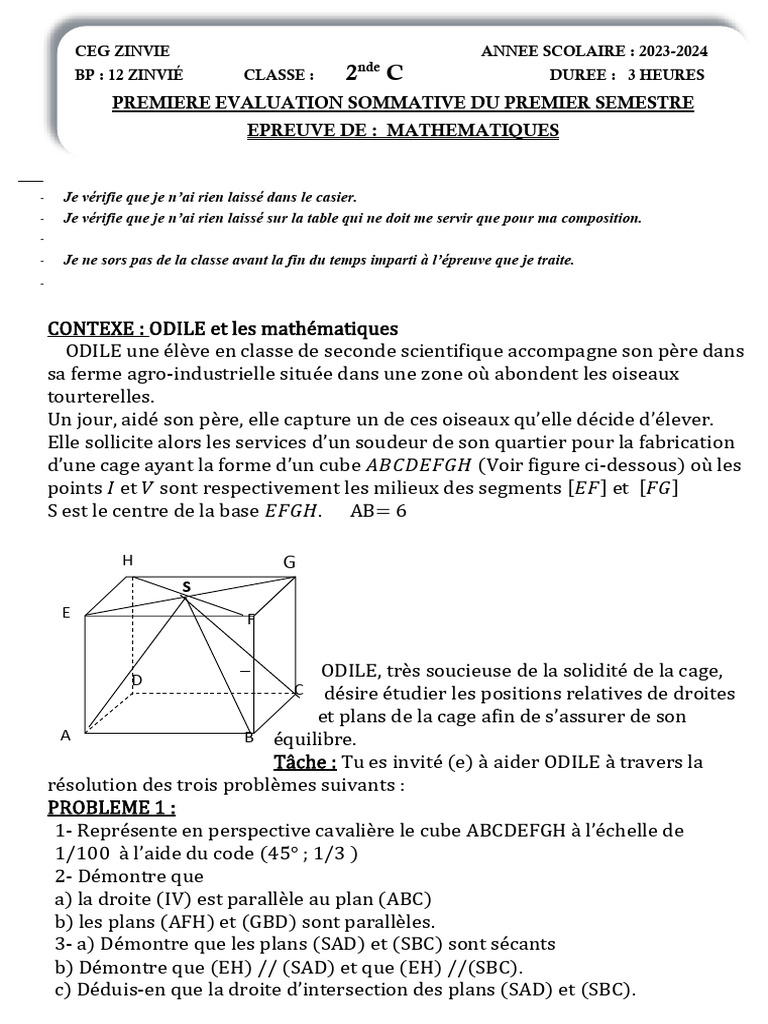 Seconde C | PDF