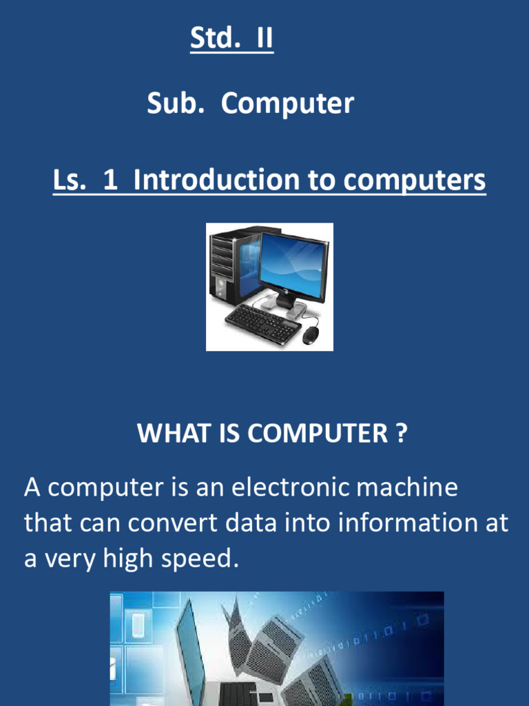 STD 2 - Ls. 1 - Introduction To Computers | PDF