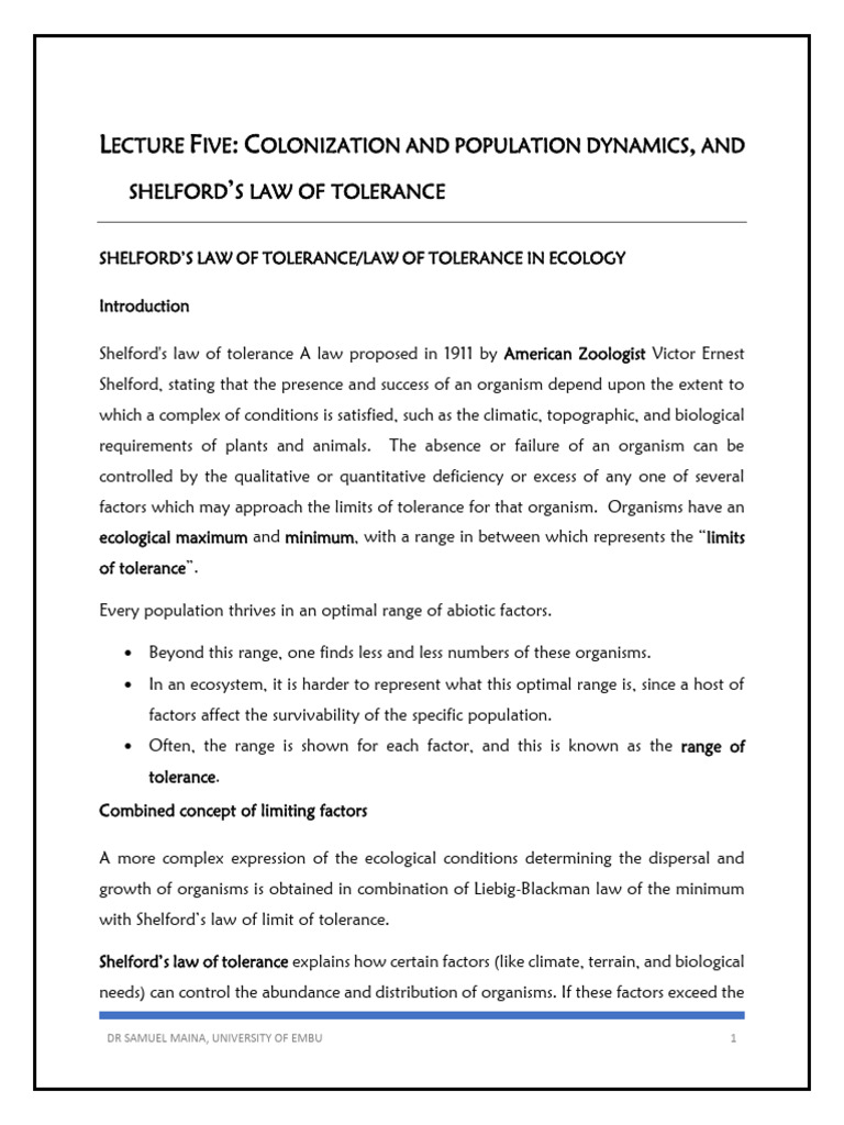 Lecture Five AEX 204 | PDF