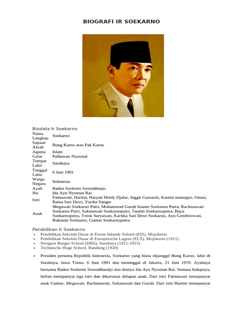 Biografi Soekarno | PDF