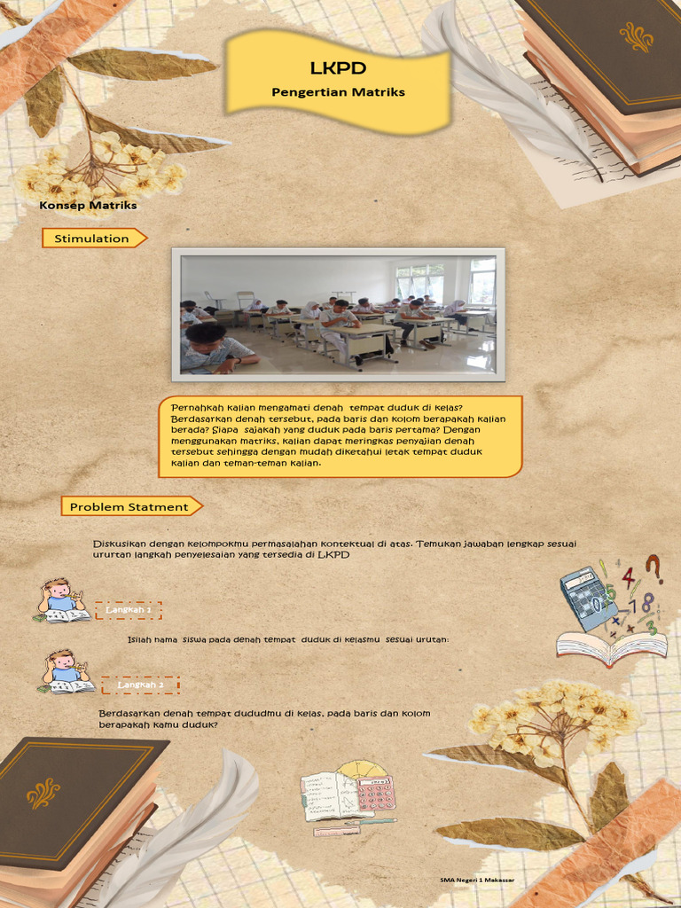 LKPD Pengertian Matriks | PDF