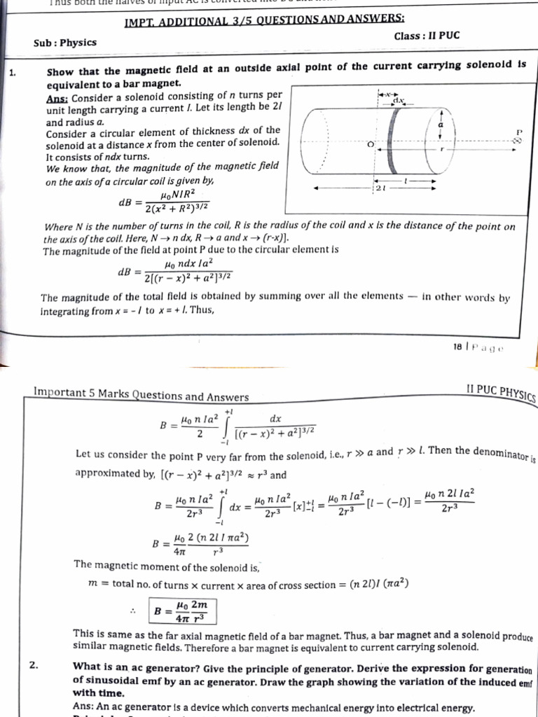 Additional Important 3 - 5marks Questions | PDF | Diffraction | Transformer