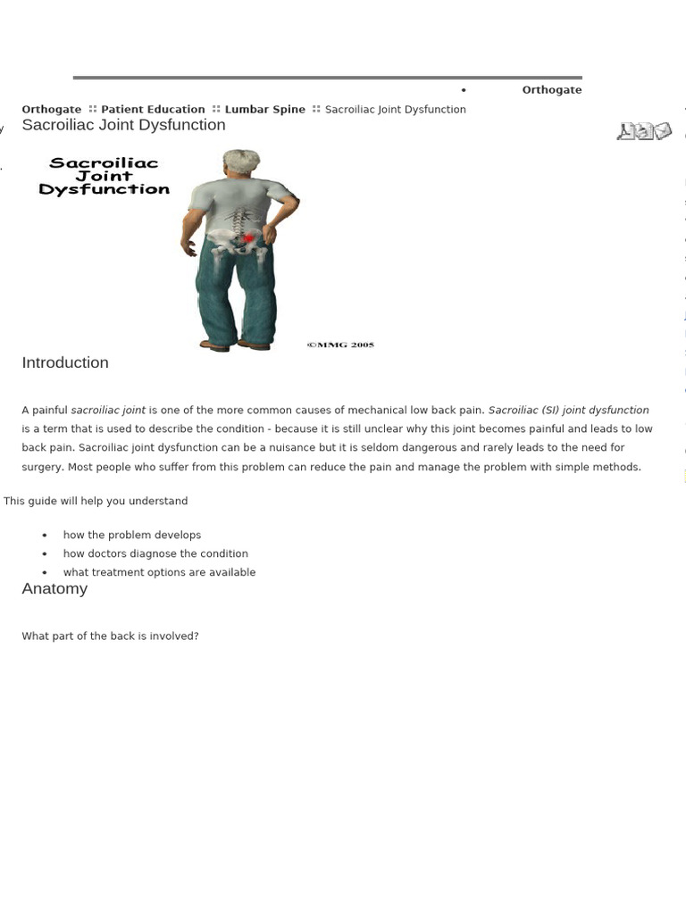 Sij Dysfunction | PDF