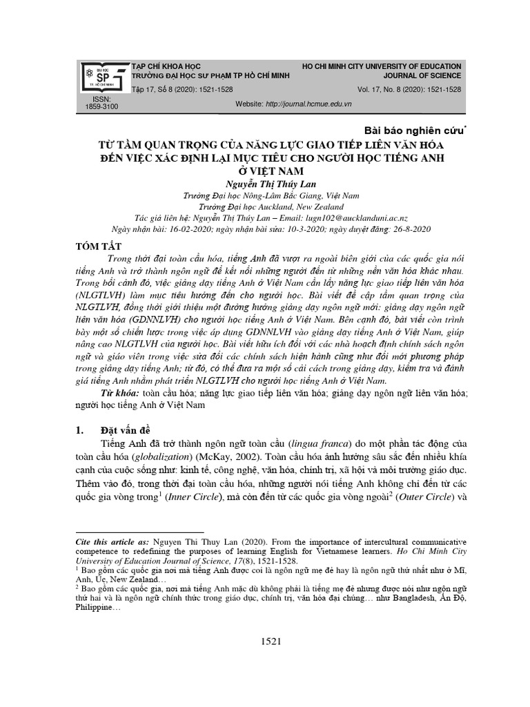 T TM Quan TRNG Ca Nang LC Giao Tip | PDF | Vietnamese People | Social Science