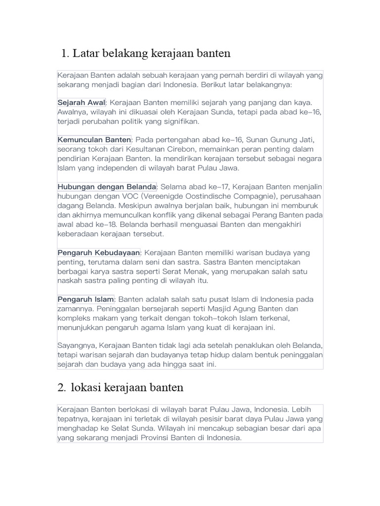 Kerajaan BANTEN 1 | PDF