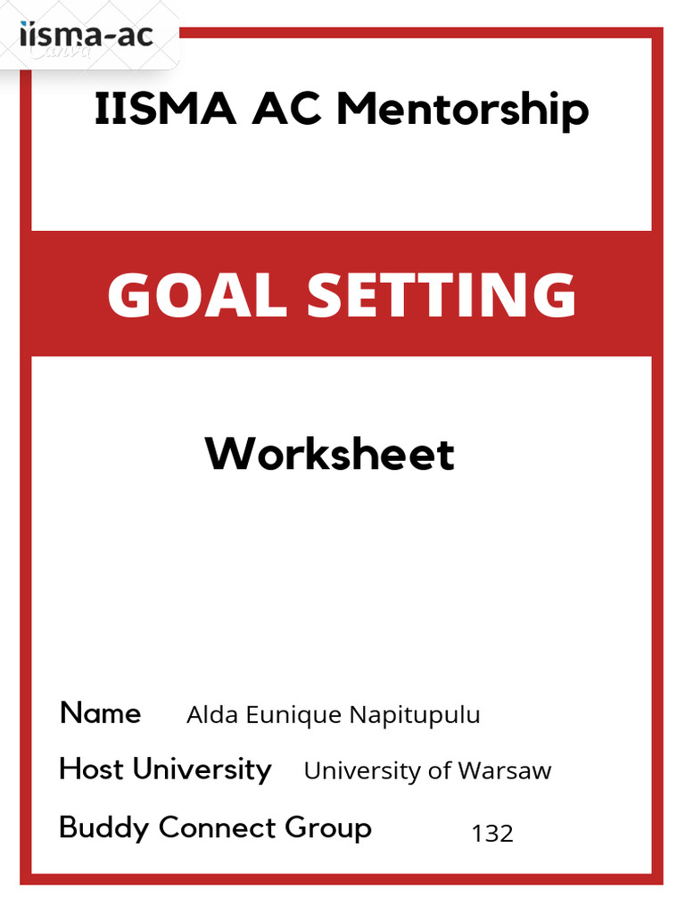 IISMA AC Goal Setting Worksheet | PDF