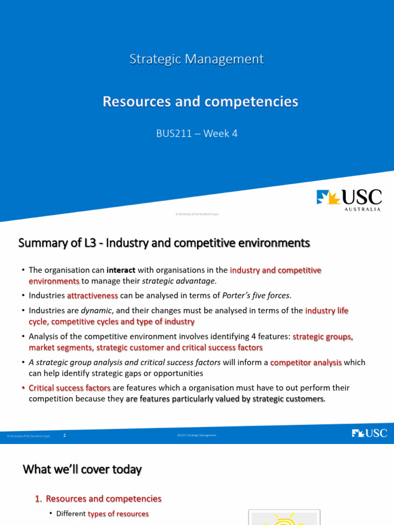 BUS211 Module 4 - Resources and Competencies - S2-2022-Full | PDF